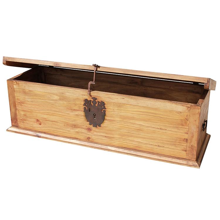 Distressed Wooden Trunk - Storage Trunk For Bedroom