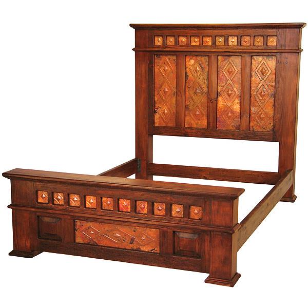 Beds & Headboards - Alma Bed w/Copper Panels - BED-123CU