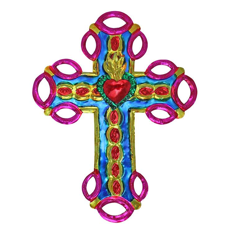 Crosses - Painted Tin Cross - MTAC015