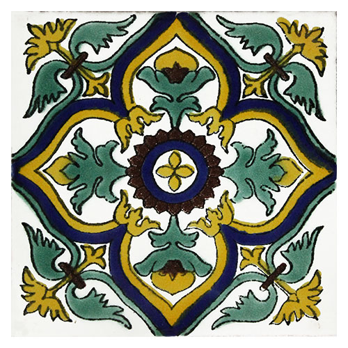 Trebol Verde Hand-Painted Talavera Tile — Planner 5D