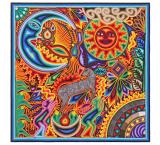 Mexican Folk Art - Huichol Art Yarn Paintings - 24" Paintings