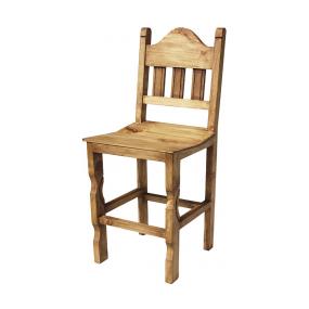 Rustic Pine Wood Bar Stools - Mexican Style Bar Stool