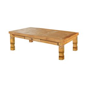 Mexican Pine Wood Coffee Table for Sale - Rustic Pine Coffee Table