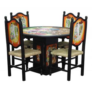 Carved Collection - Day of the Dead Dining Set #2 - CDTSET110B